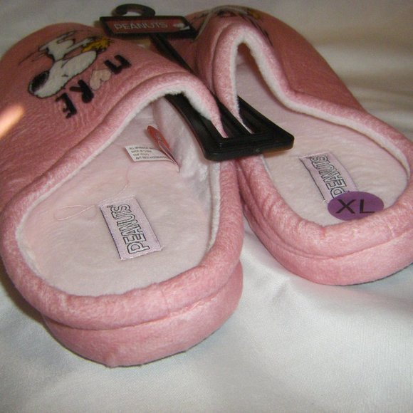 Peanuts | Shoes | Peanuts Snoopy Woodstock Slippers Pink Plush Hug More ...